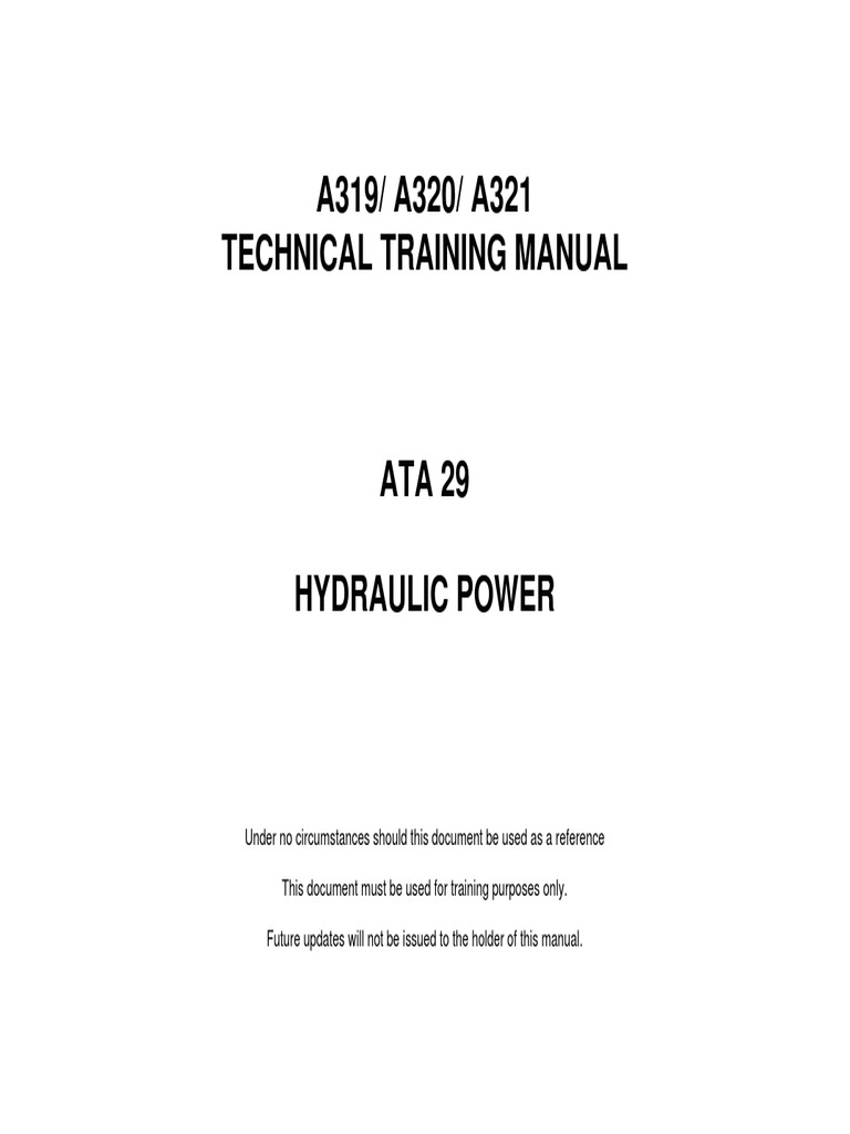 Ata 29 Hydraulic Power | PDF | Valve | Leak