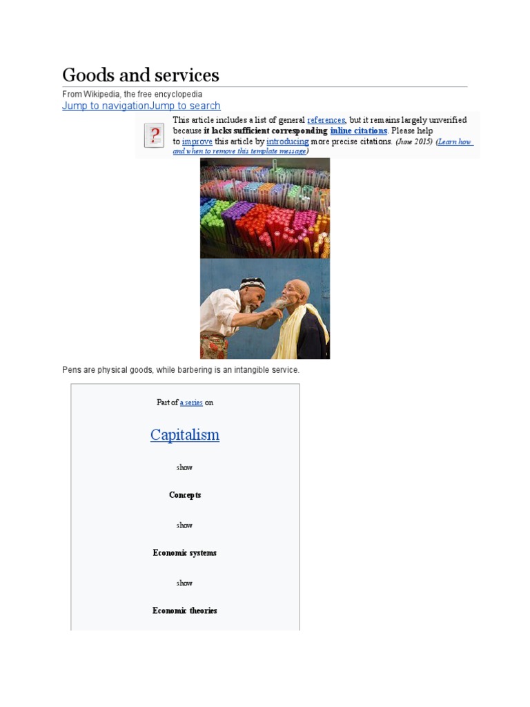 Goods and Services | PDF | Goods And Services | Economics