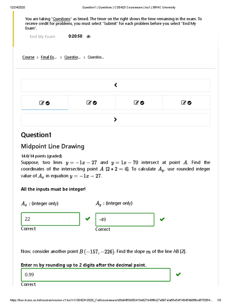 Question1 - Questions - CSE423 Courseware - BuX - BRAC University | PDF | Mathematical Objects ...