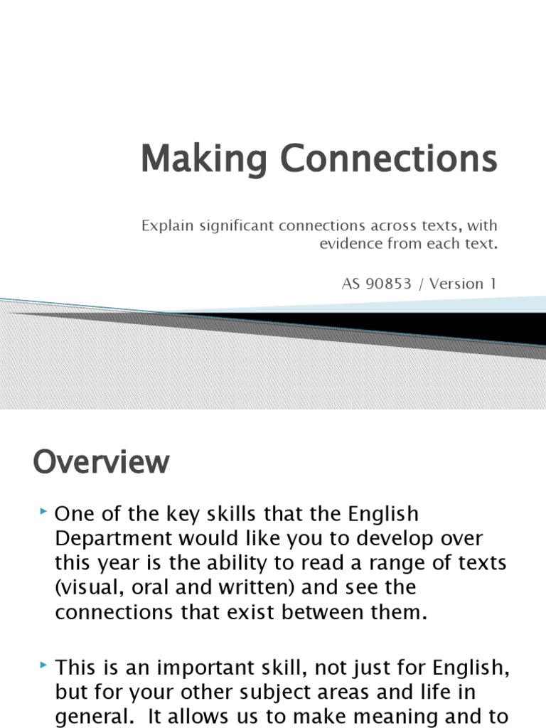 Making Connections Power Point | PDF | Adolescence | Teachers
