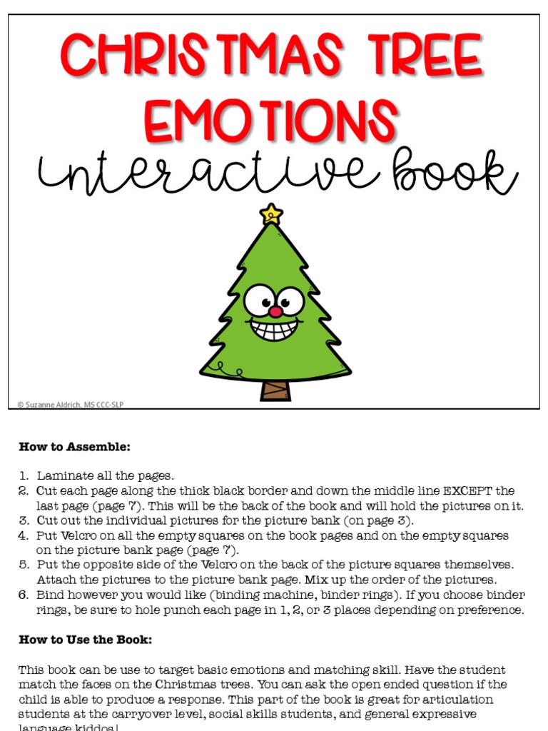 Christmas Tree Emotions Interactive Book | PDF | Human Nature ...