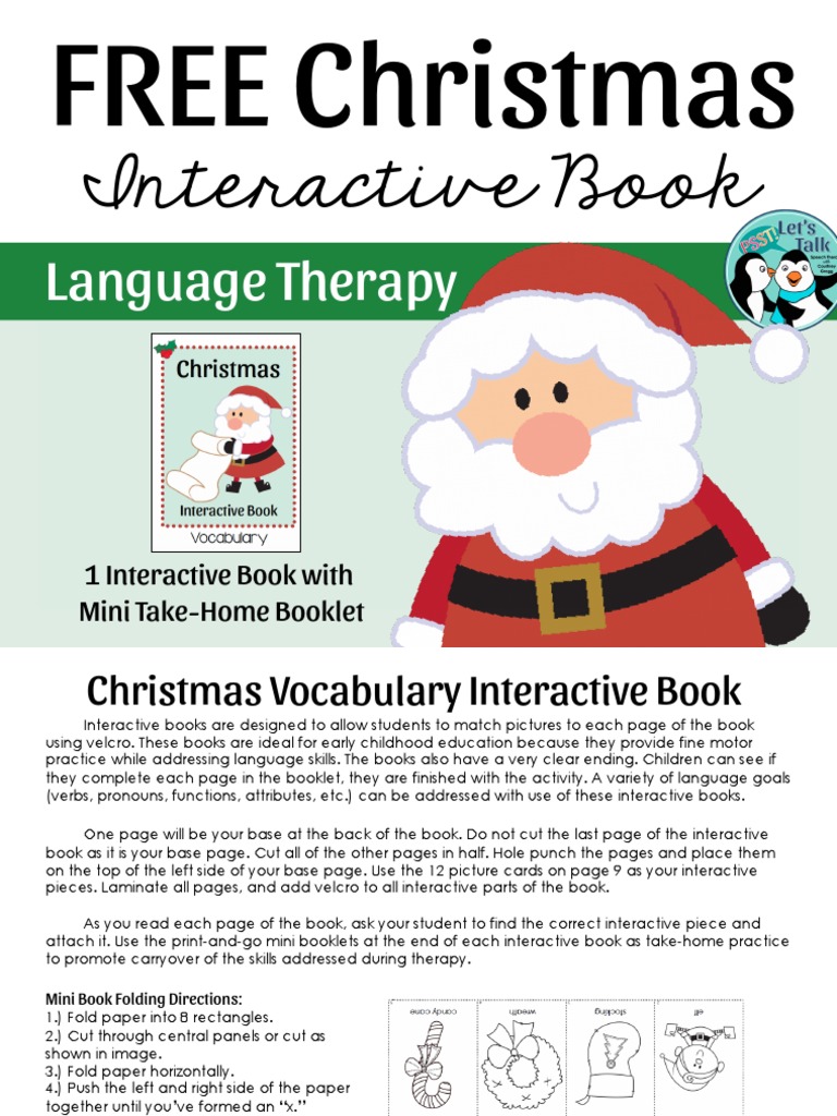 Interactive Book: Language Therapy | PDF | Santa Claus | Santa Claus's ...