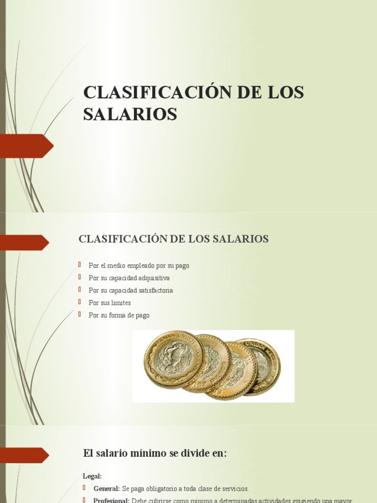 Clasificación de Los Salarios | PDF | Salario | Labor