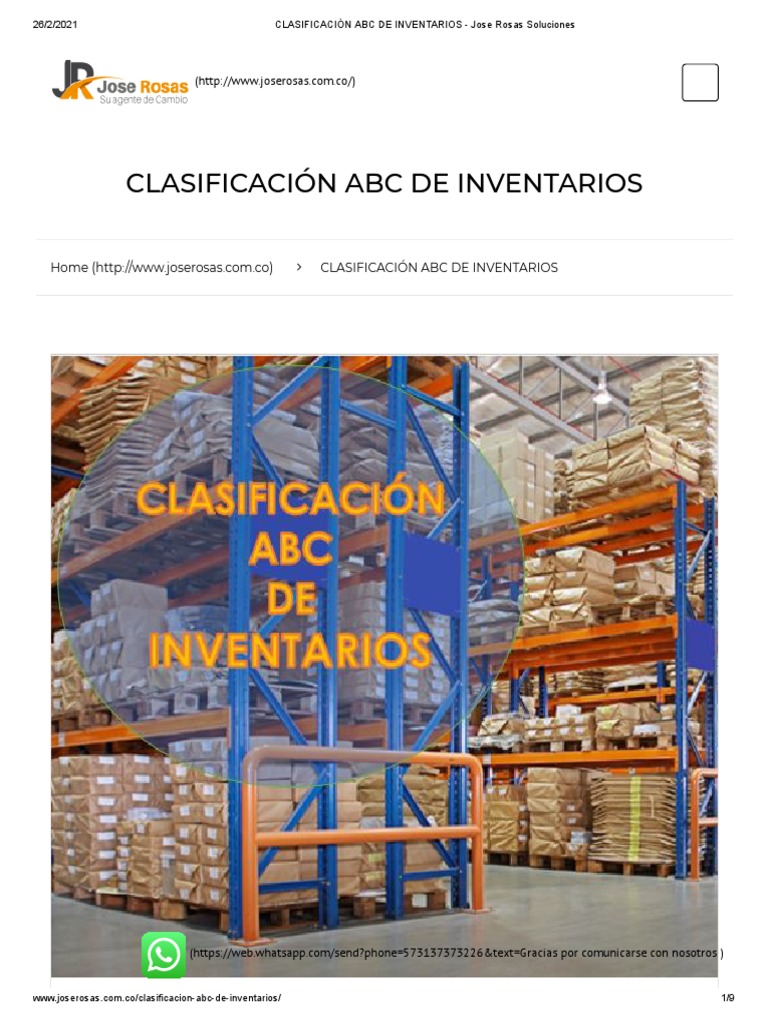 Clasificación ABC de Inventarios | PDF | Business