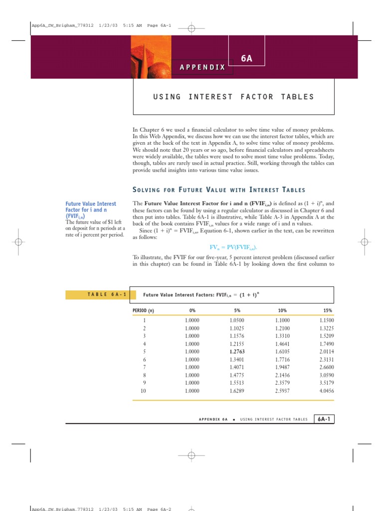 Using Interest Factor Tables | PDF