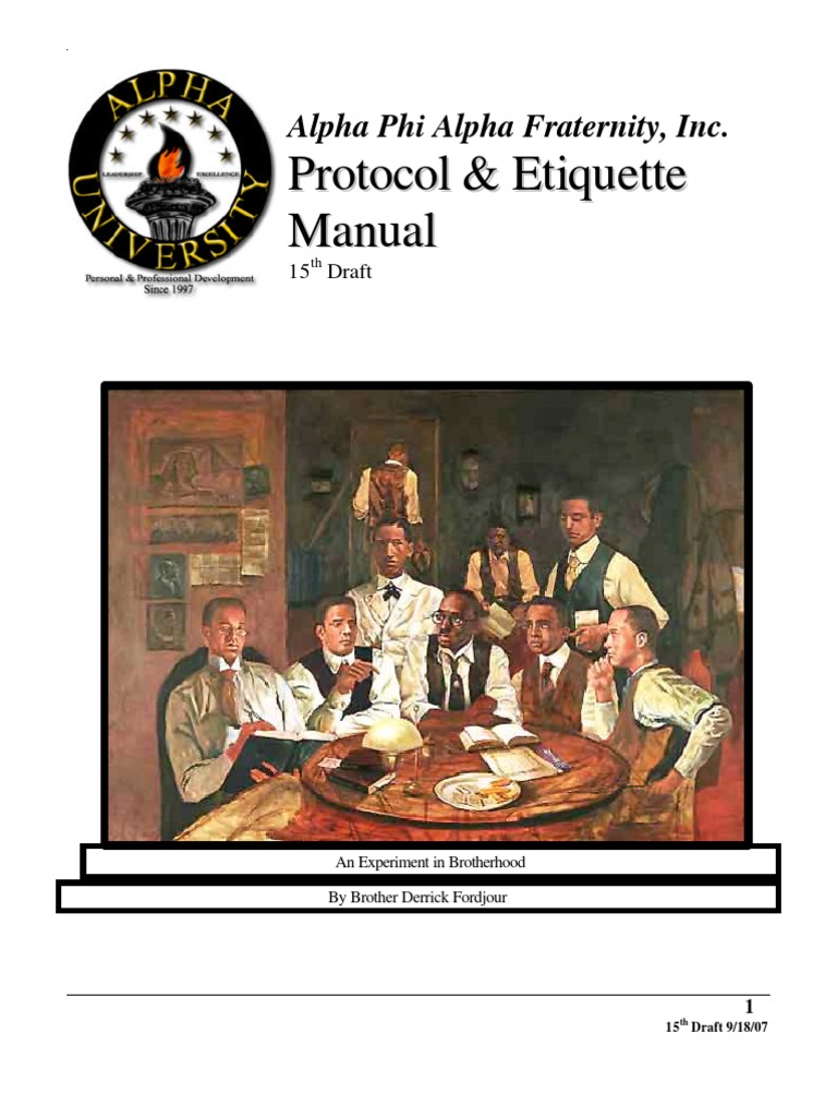 Protocol and Etiquette Manual | PDF | Suit (Clothing) | Fraternities ...