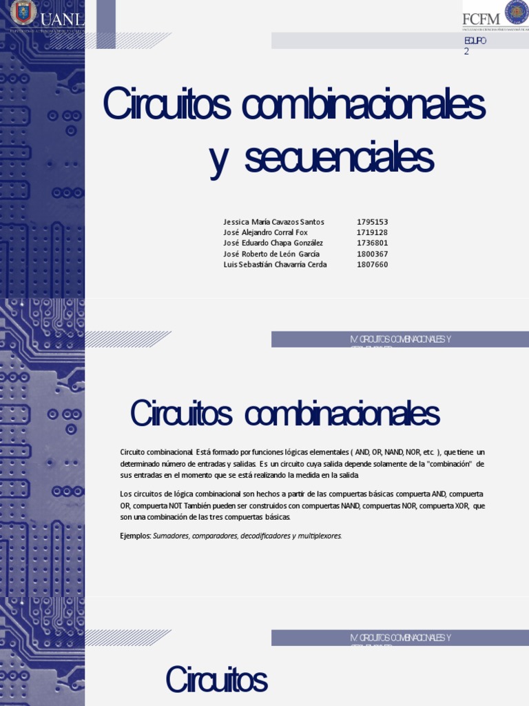 TEMA #3 Circuitos Combinacionales y Secuenciales | PDF | Diseño electronico | Ingeniería Informática