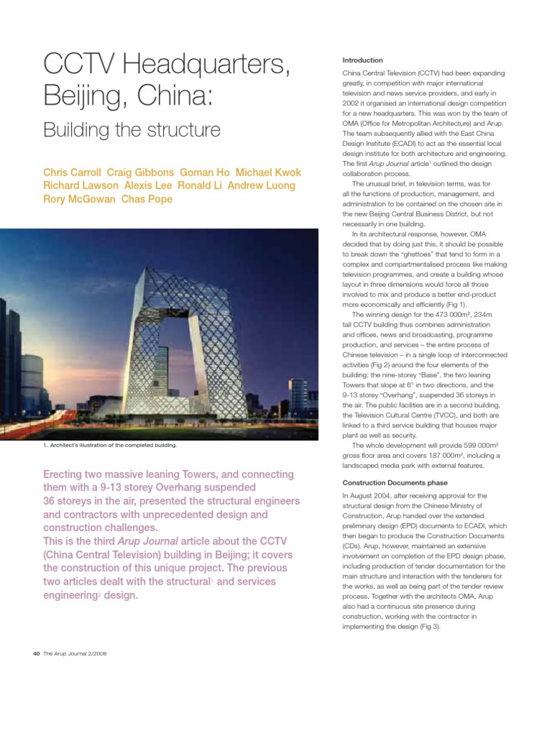 ARUP Building The Structure | PDF