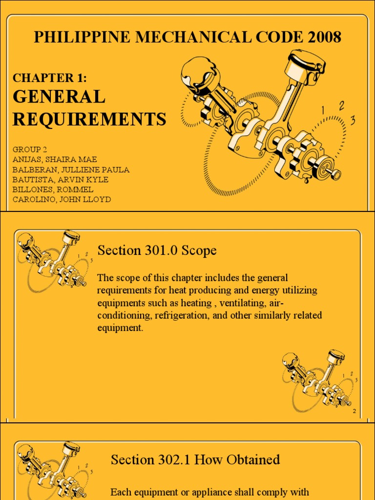 General Requirements: Philippine Mechanical Code 2008 | PDF | Pipe ...
