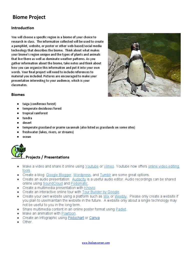 Environmental Science Biome Project | PDF | Websites | Multimedia