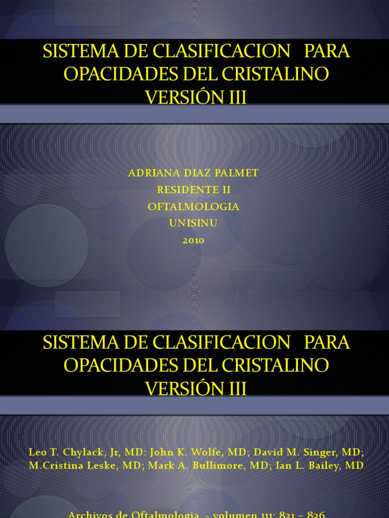 Clasificación LOCS III para Cataratas | PDF | Catarata | Naturaleza