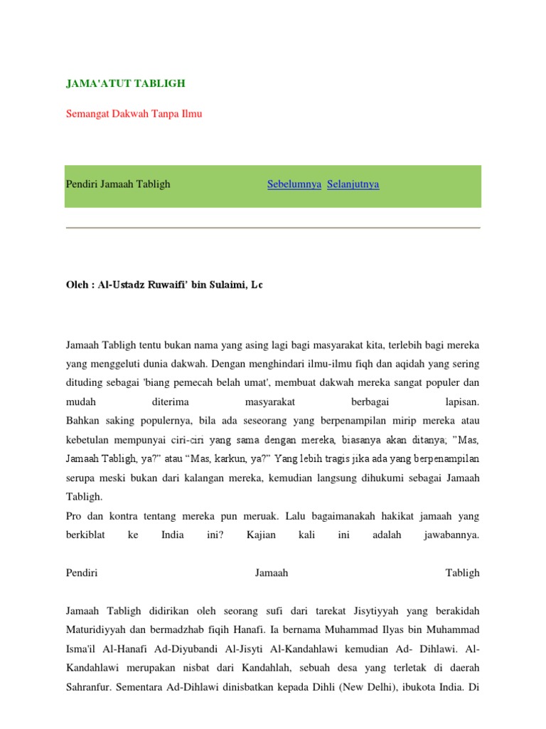 Jamaah Tabligh Pdf