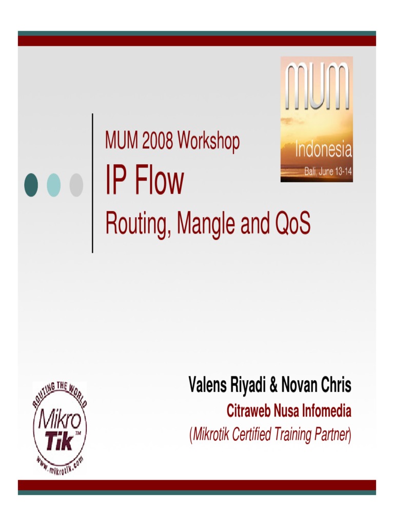 Ip Flow: Routing, Mangle and Qos | PDF | Router (Computing) | Proxy Server