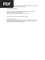 Walberg Theory of Educational Productivity | PDF | Learning Theory ...