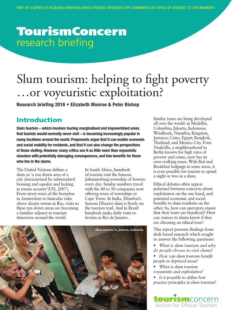 Slum Tourism Report Print Web | PDF | Slum | Tourism