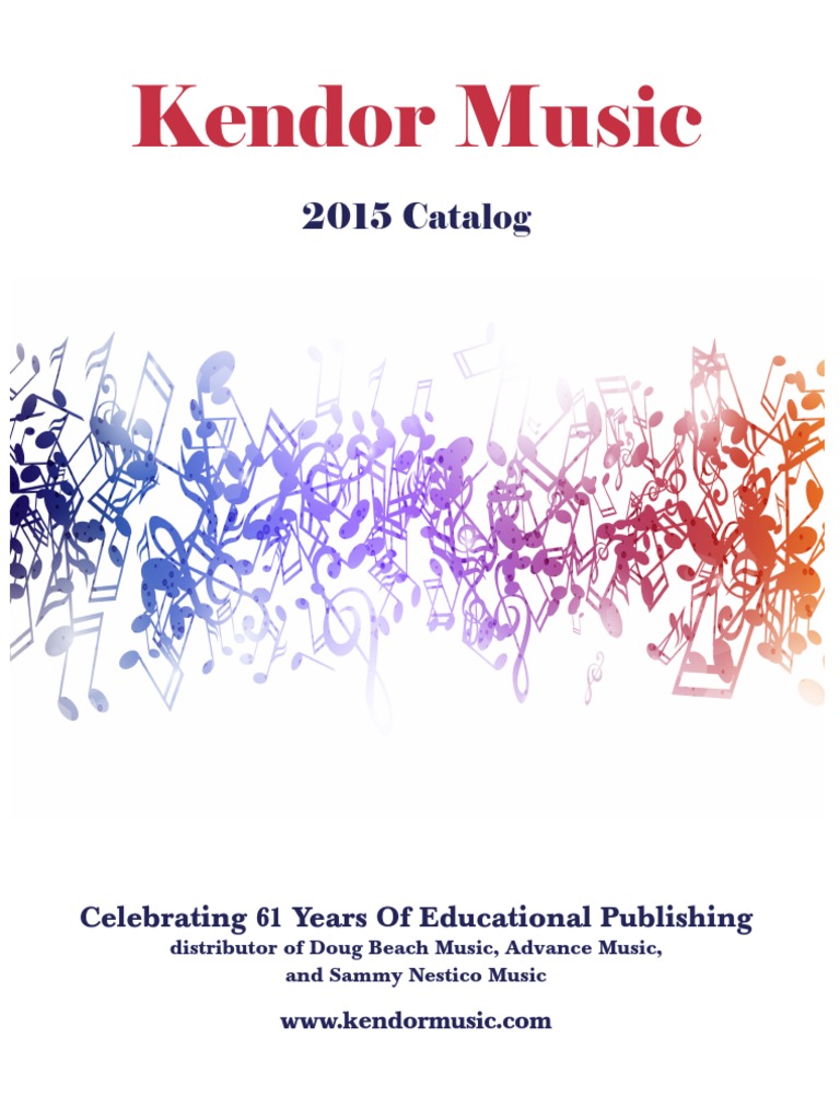 Kendor Catalog 2015 Web | PDF | Orchestras | Saxophone