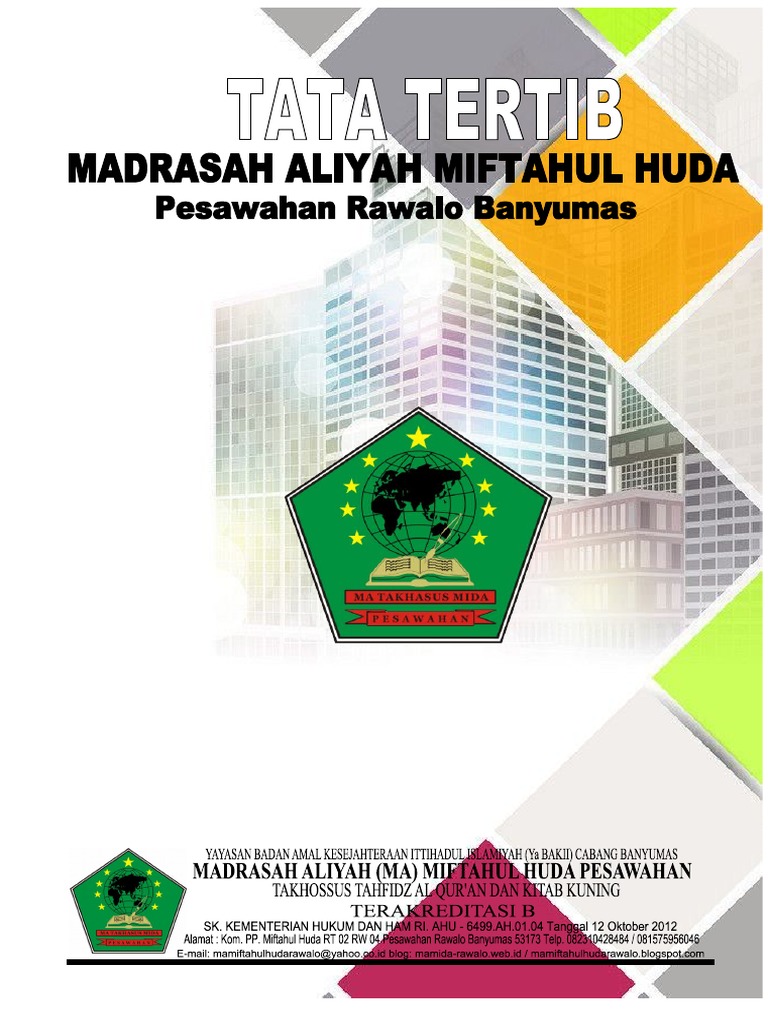 Tata Tertib Ma Miftahul Huda Rawalo | PDF