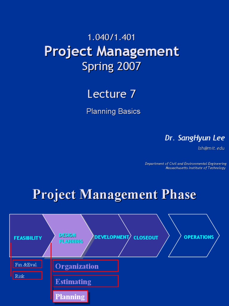 Lecture 7 Project Planning Basics | PDF | Project Management | Building ... Lecture 7 Project Planning Basics | PDF | Project Management | Building ...