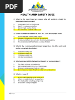 Safety Quiz Answers | PDF | Employment | Fires