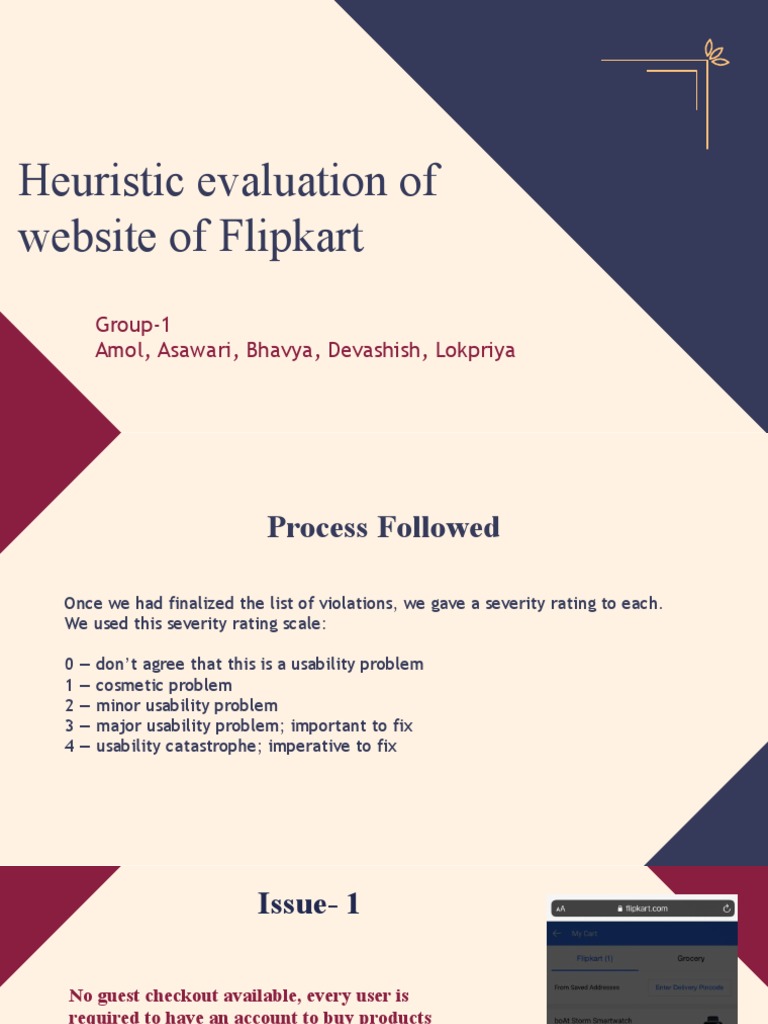 Flipkart Checkout Usability Issues | PDF | Usability | Software