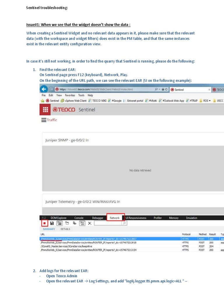 Sentinel Troubleshooting Pdf Computer Science Data Management
