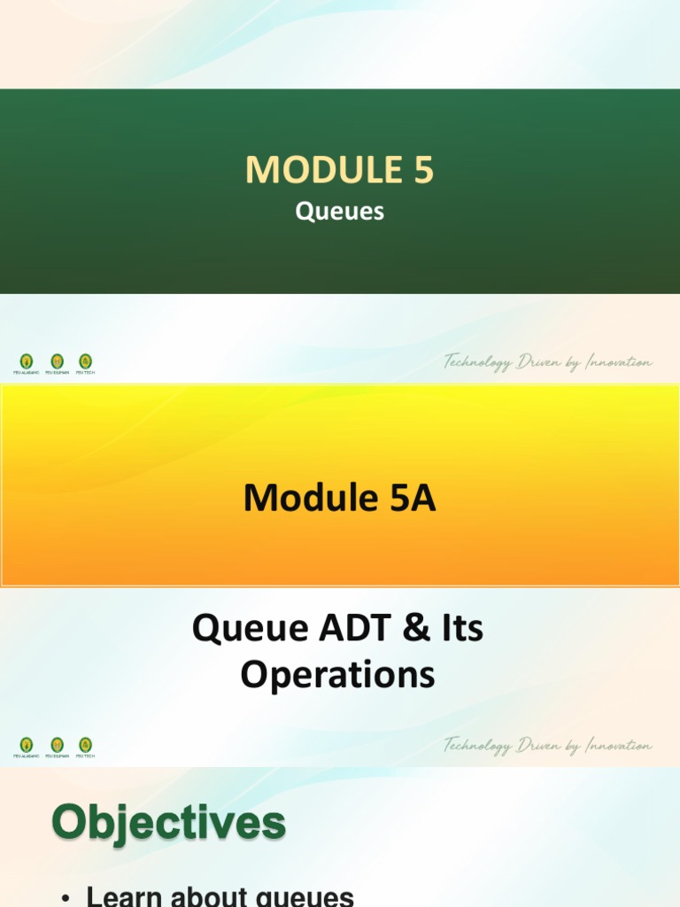 Lecture5 Csc0015 Module5 Week5 | PDF | Queue (Abstract Data Type) | Object Oriented Programming