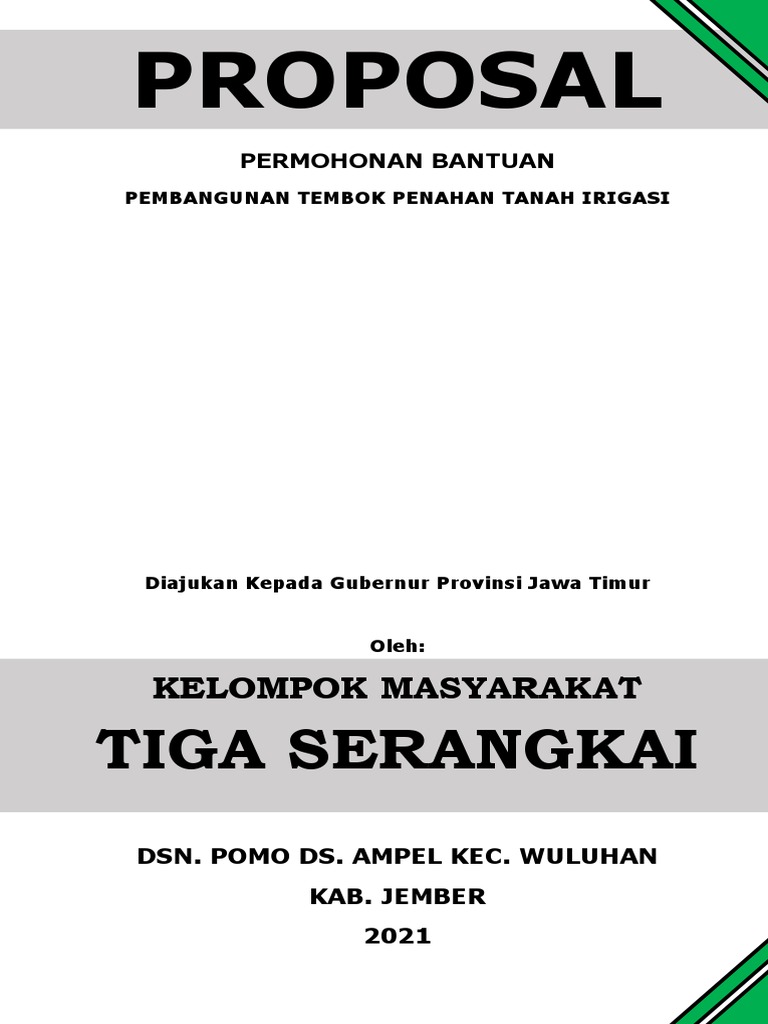 Proposal Pembangunan Tembok Penahan Tanah | PDF