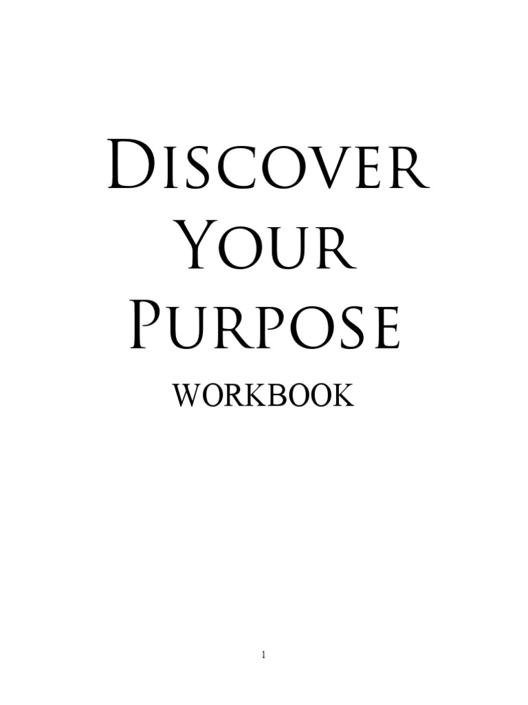 Discovering Your Life Purpose Workbook | PDF | Extraversion And ...