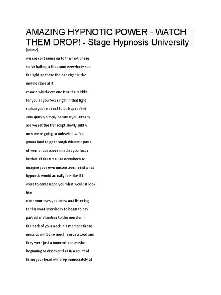 Amazing Hypnotic Powe1 | PDF | Hypnosis | Psychology