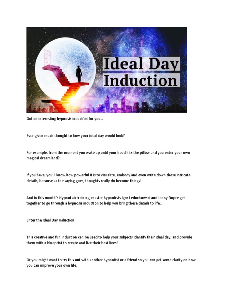 Got An Interesting Hypnosis Induction For You | PDF | Self-Improvement