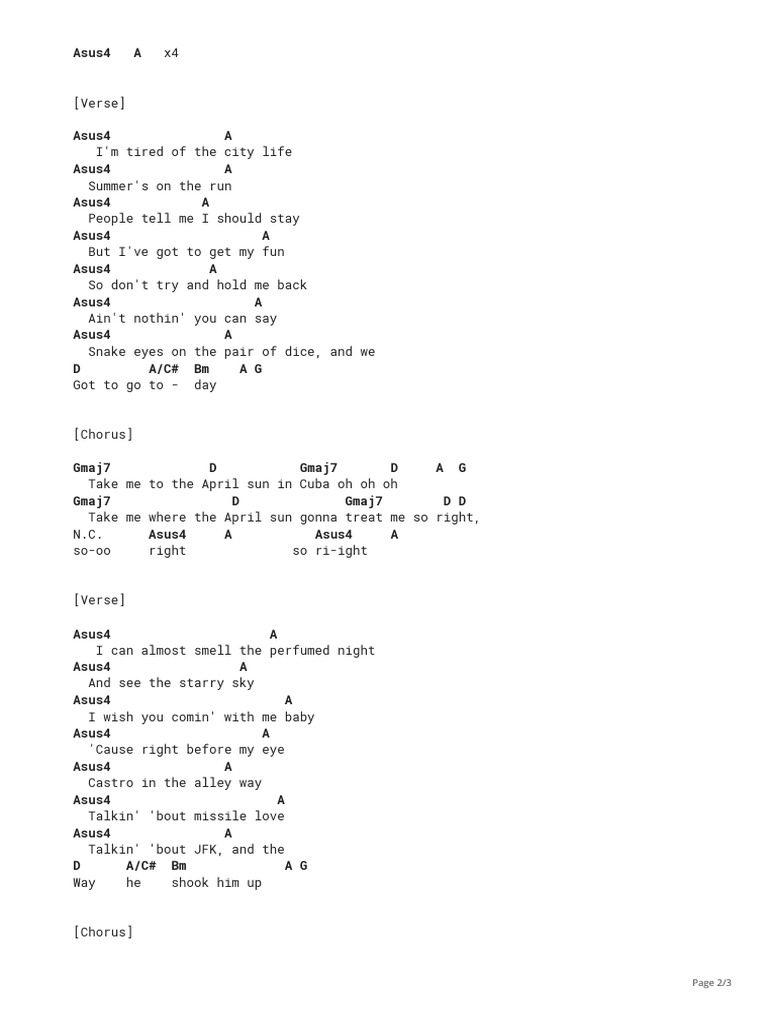 April Sun in Cuba | PDF | Nature