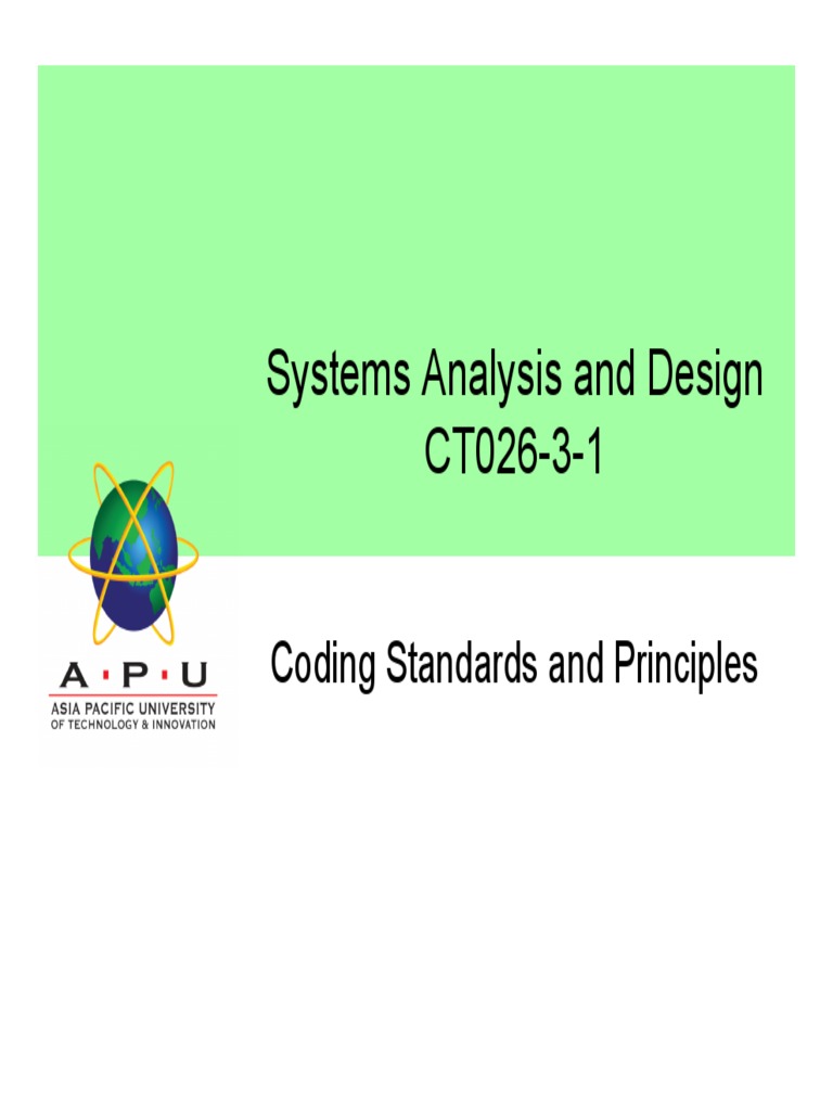 Week 11 Implementation Coding Principles Pdf Computer Programming Class Computer