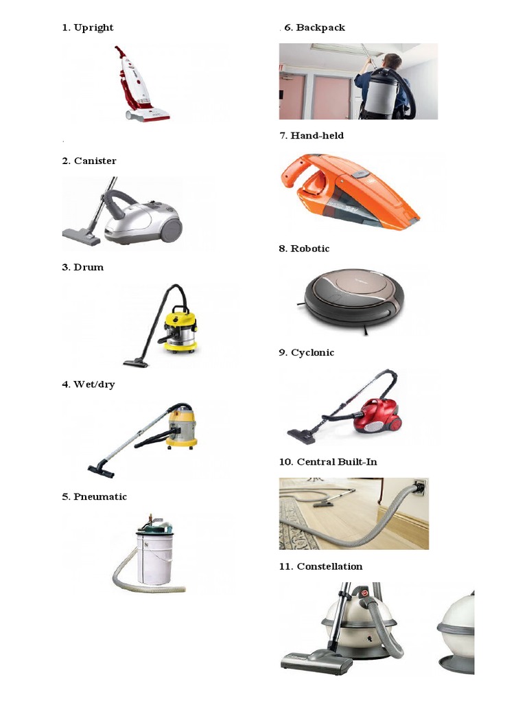 Vacuum Cleaner Types and Features | PDF | Technology & Engineering ...