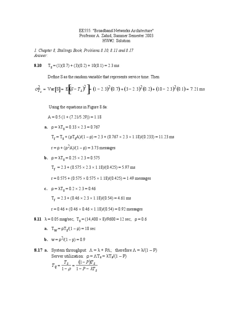 HW 2 Sol | PDF | Asynchronous Transfer Mode | Internet Protocols