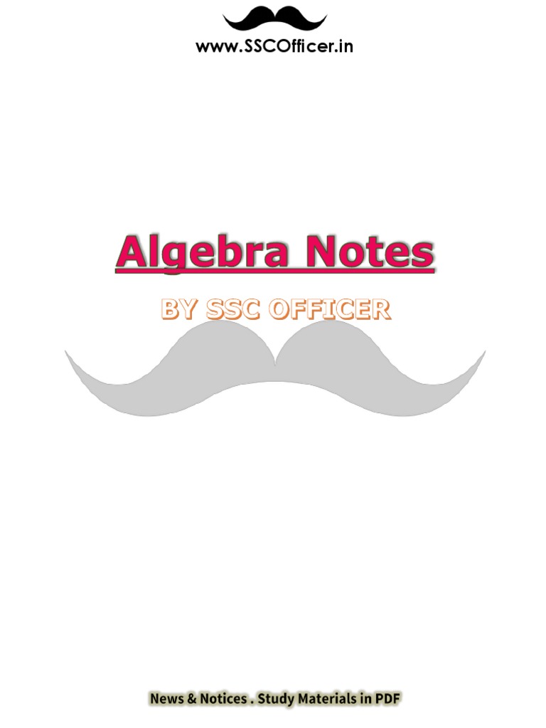Hand-Written Algebra Notes | PDF
