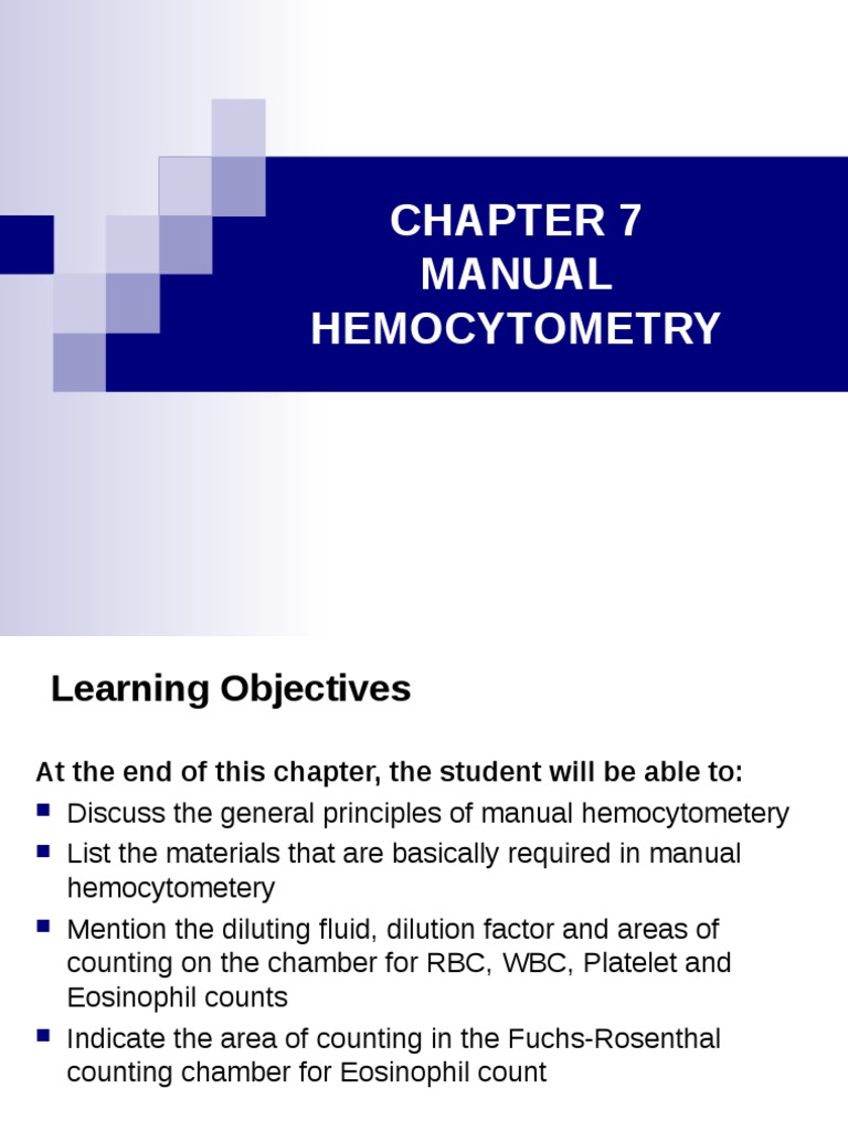 Manual Hemocytometry | PDF | White Blood Cell | Tissue (Biology)