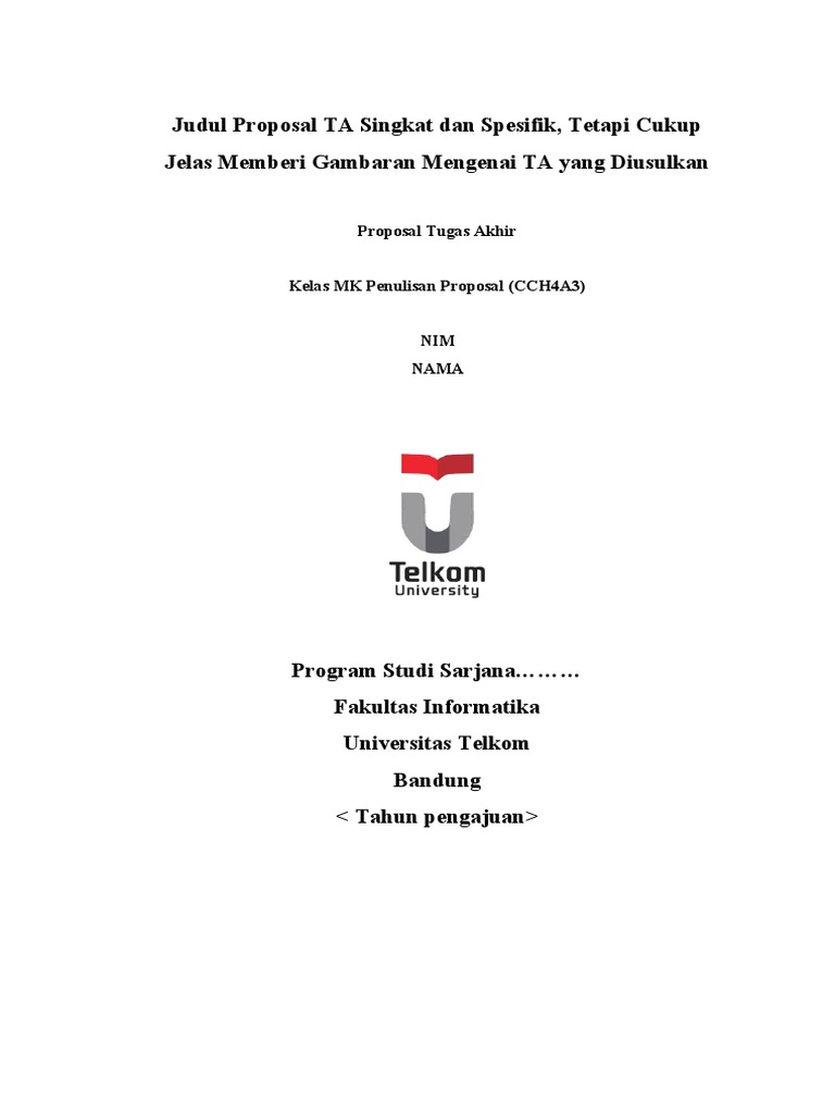 Panduan Proposal Tugas Akhir Telkom | PDF