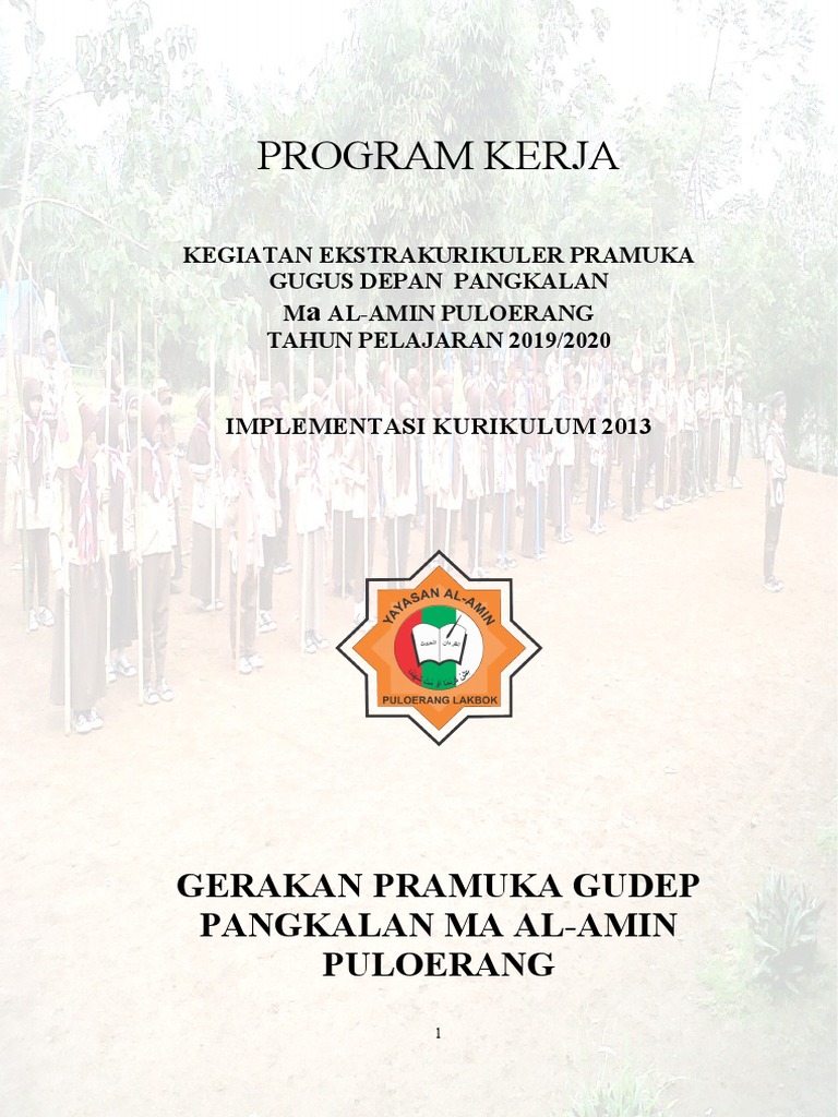 Program Kerja Pramuka | PDF