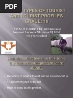 Types and Profiles of Tourists | PDF | Tourism