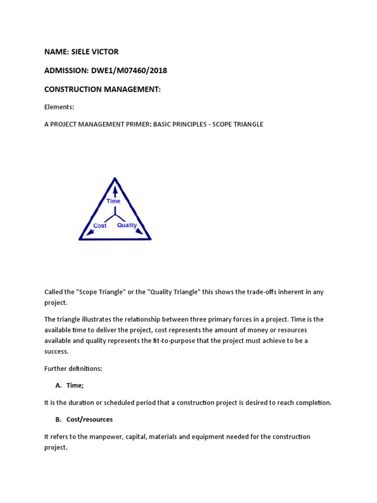 CONSTRUCTION MANAGEMENT DEFINITION of Terms | PDF | Project Management ...