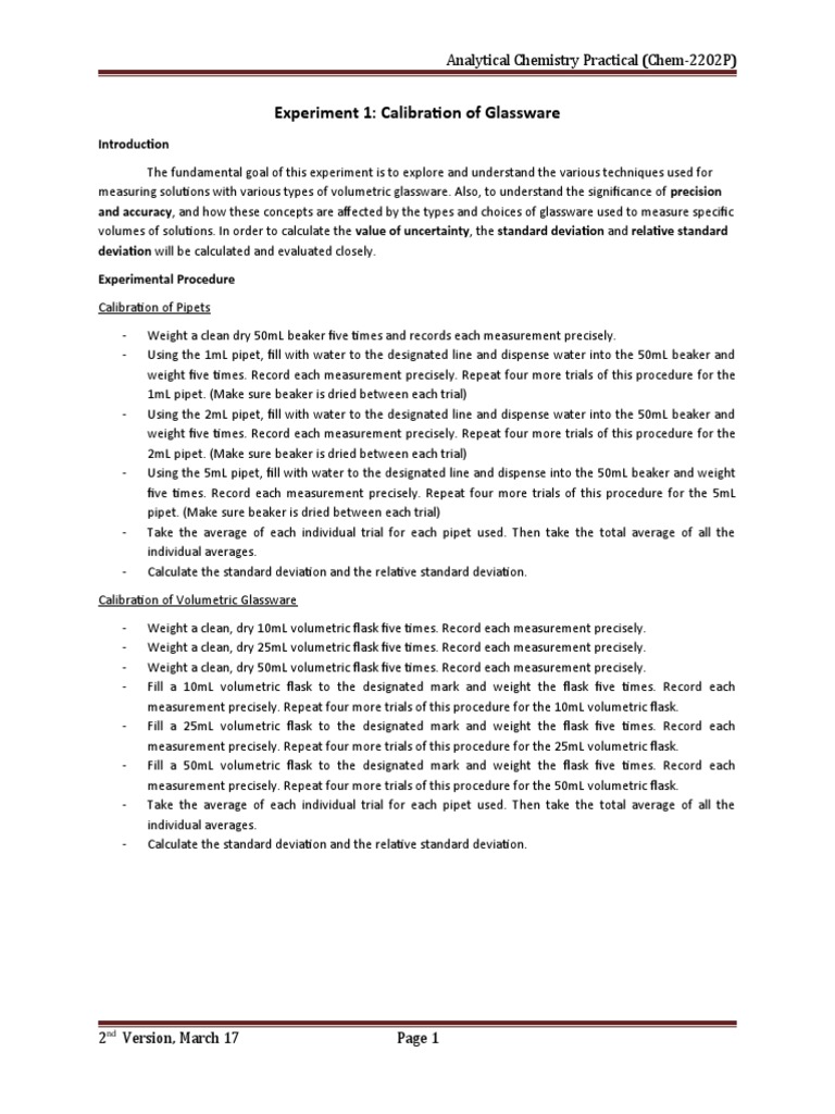 Calibration Techniques in Chemistry Lab | PDF | Alkalinity | Titration