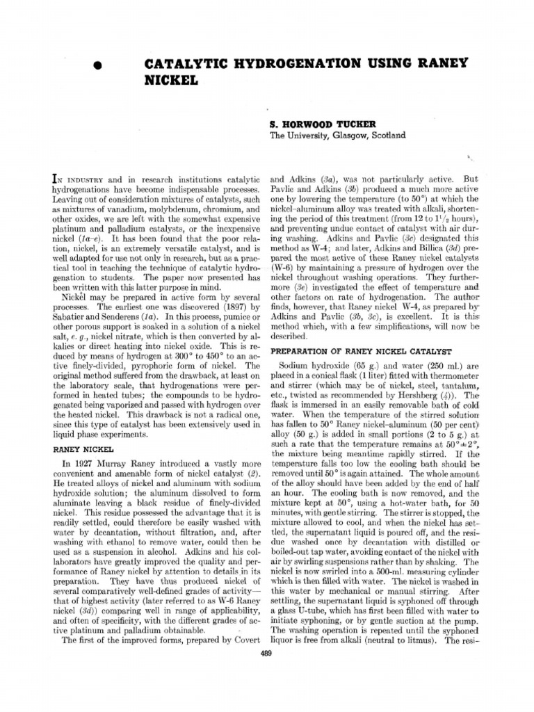 Catalytic Hydrogenation for Students | PDF | Hydrogenation | Ethanol