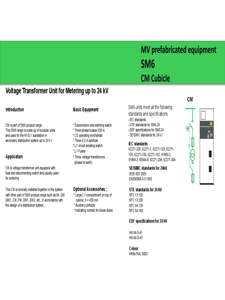 Brosur SM6 connected-CM | PDF | Humidity | Fuse (Electrical)