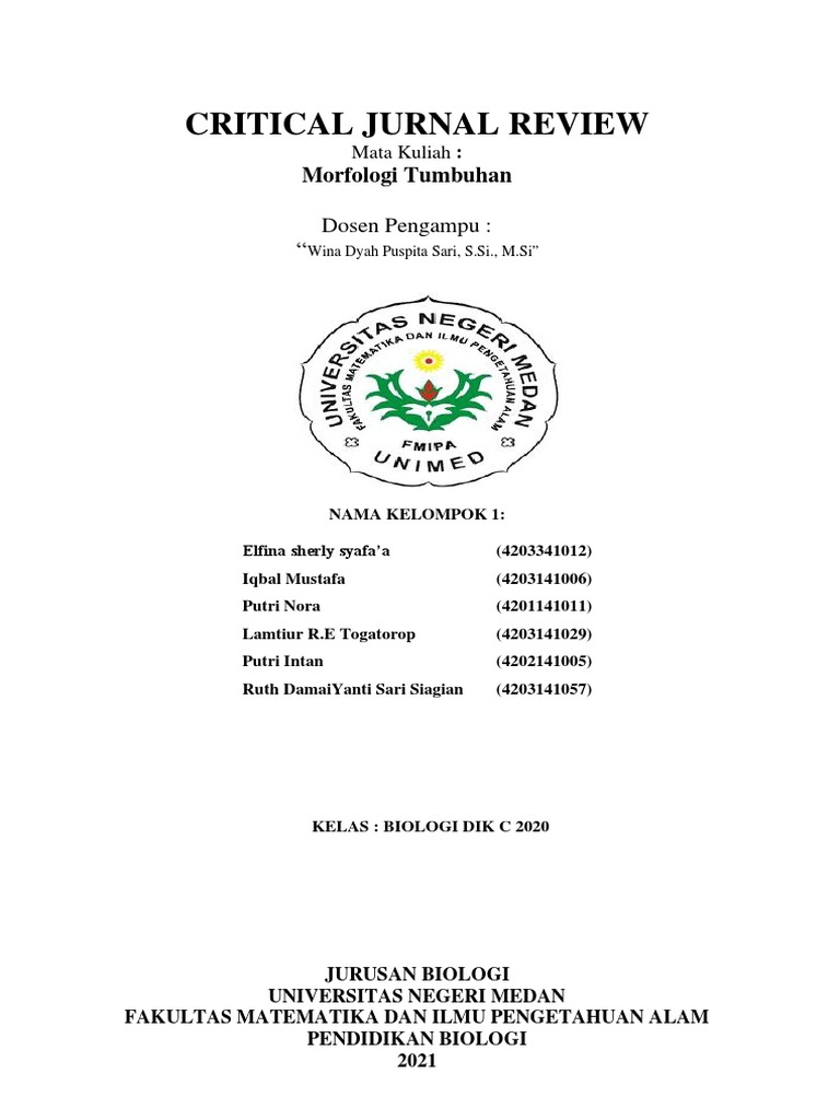 CJR Morfologi Tumbuhan Kel.1 PSPB 20c-1 | PDF | Sains & Matematika