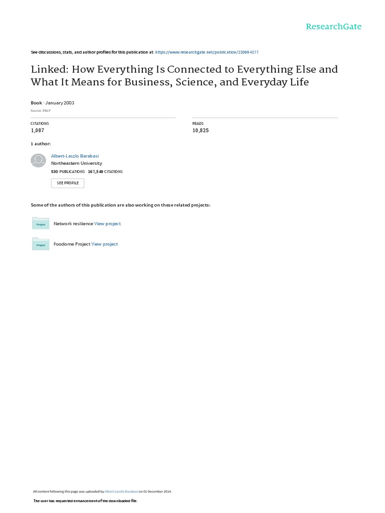 Linked How Everything Is Connected To Everything E | PDF | Teaching ...