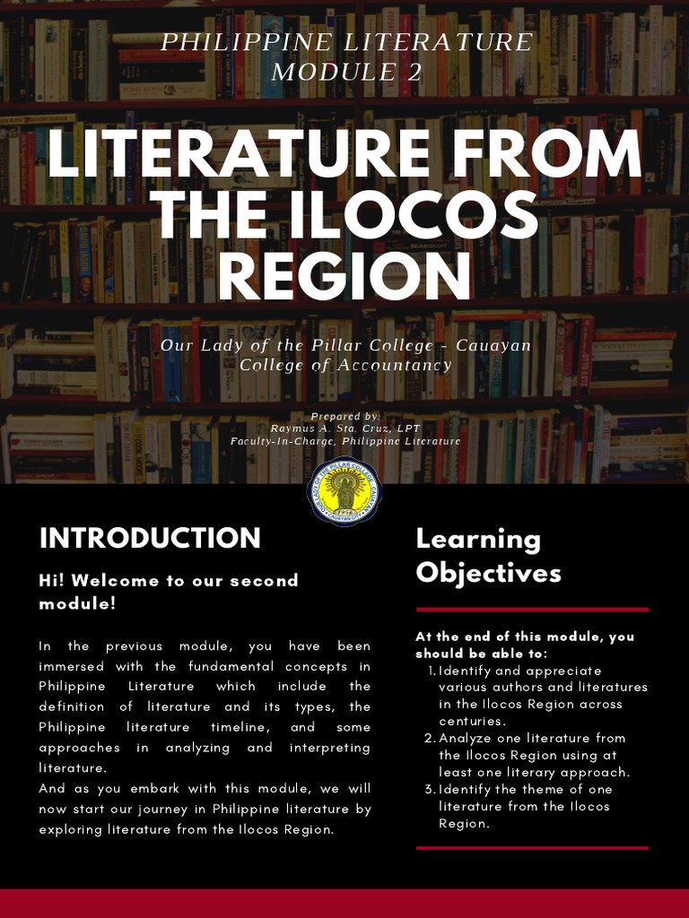 Philippine Literature Module 2 Literature From The Ilocos Region | PDF ...