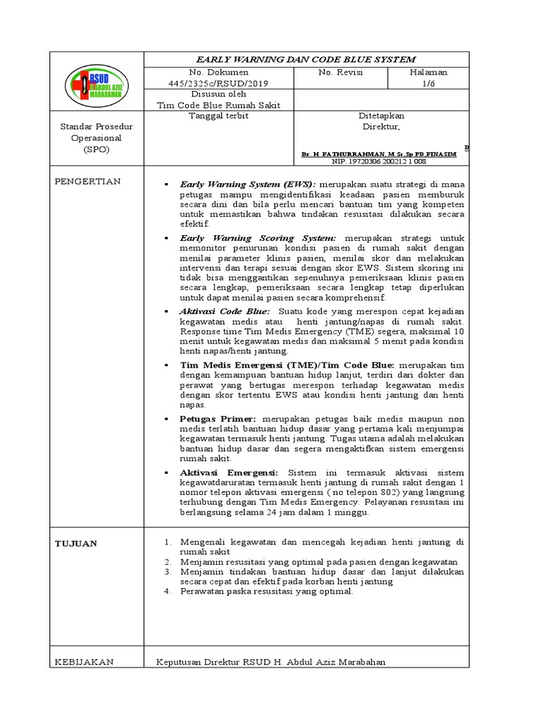 Spo Ews & Code Blue System | PDF