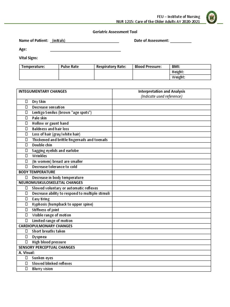 Geriatric Tool.2020-21 | Download Free PDF | Senses | Stimulus (Physiology)