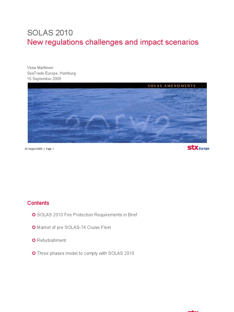 Solas 2010 - New Regulations Challenges & Impact Scenarios For Older ...