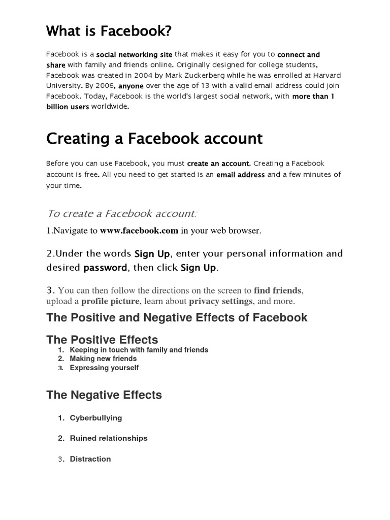 What Is Facebook | PDF